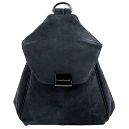 Bruno Banani Cityrucksack, echt Leder, blau