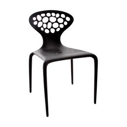Moroso - Supernatural Stuhl mit Löchern - schwarz RAL9005/matt/BxHxT 53x81x51cm