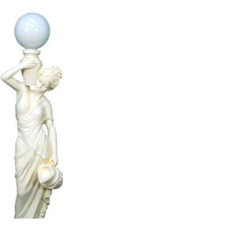 JVmoebel Skulptur Griechische Figur Lampe Lampen Stehleuchte Leuchten XXL Stand