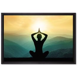 Pixxprint Leinwandbild Yoga und Meditation