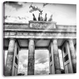 Pixxprint Leinwandbild Brandenburger Tor Berlin