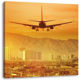 Pixxprint Leinwandbild Urlaubsreise nach Las Vegas