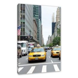 Pixxprint Leinwandbild Taxi in New York City