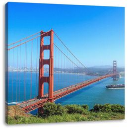 Pixxprint Leinwandbild Golden Gate Bridge