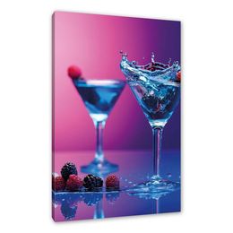 Pixxprint Leinwandbild Coole Cocktails