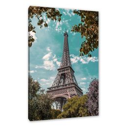 Pixxprint Leinwandbild Eifelturm Paris