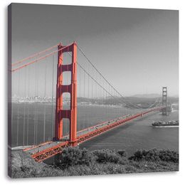 Pixxprint Leinwandbild eindrucksvolle Golden Gate Bridge