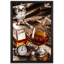 Pixxprint Leinwandbild Man Things Whiskey