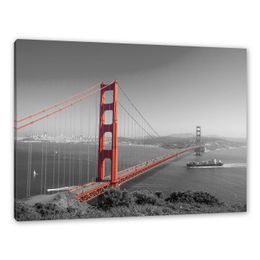 Pixxprint Leinwandbild eindrucksvolle Golden Gate Bridge