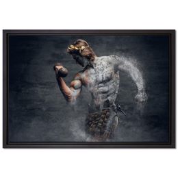 Pixxprint Leinwandbild antiker männlicher Sportler