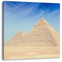 Pixxprint Leinwandbild Beeindruckende Pyramiden von Gizeh
