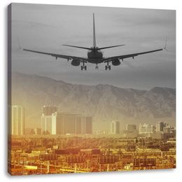 Pixxprint Leinwandbild Urlaubsreise nach Las Vegas