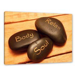 Pixxprint Leinwandbild Wellness Body Soul Relax