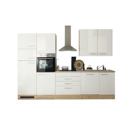 Küchenzeile mit Elektrogeräten Namur - weiß - 310 cm - 211 cm - 60 cm - Sconto