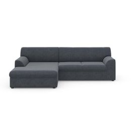 DOMO collection Ecksofa Topper, mit Recamiere, wahlweise mit Schlaffunktion, grau