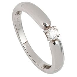 Jobo Fingerring Diamant-Ring 0,16 ct., 585 Weißgold, silberfarben|weiß