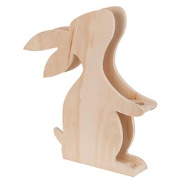buttinette Reagenzglashalter "Hase" aus Holz, 30 cm