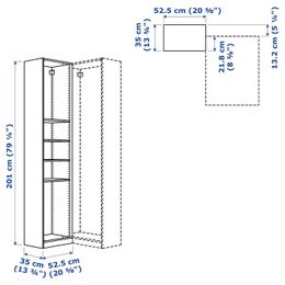 IKEA PAX Eckanbauelement/4 Böden