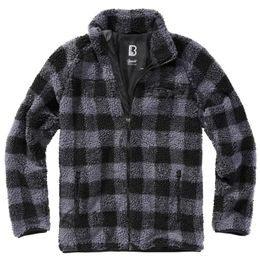 Brandit Teddyfleece Jacke black/grey, Gr&ouml;&szlig;e S