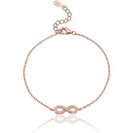 Karisma Silberarmband Damen Silber 925 Armband Unendlichkeit Zrikonia - Roségold Weiße