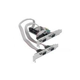 Delock PCI Express Karte zu 4 x Seriell RS-232, Schnittstellenkarte