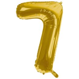 buttinette Folienballon "7", gold, 86 cm