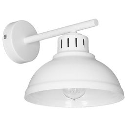 Licht-Erlebnisse Wandleuchte SVEN, ohne Leuchtmittel, Wandlampe Weiß Vintage E27