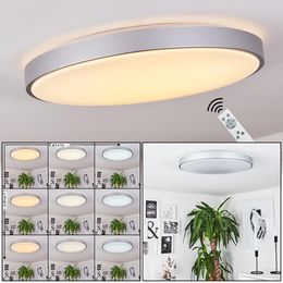 hofstein Buris Deckenpanel LED Silber, 1-flammig, Fernbedienung