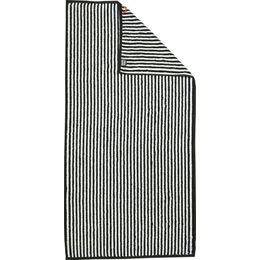 done.® Duschtuch Daily Shapes Stripes, Jacquard-Walkfrottier (1-St), mit Jacquard-Muster, gestreift, schwarz|weiß