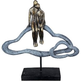 Casablanca by Gilde Dekofigur Skulptur Lovecloud, bronzefarben/grau (1 St), grau, grau