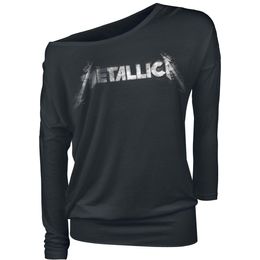 Metallica Spiked Logo Langarmshirt schwarz in M