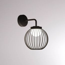 MOLTO LUCE Boho LED-Wandleuchte IP65 mit Käfigschirm