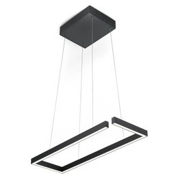 Knapstein LED-Hängelampe Marisa-60, schwarz matt, 60 x 20cm