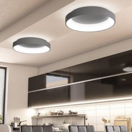 Wofi Shay/Serie 821 LED Deckenleuchte &Oslash; 39 H: 10 cm, dunkelgrau 11205