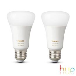 Philips Hue White Ambiance LED E27, 9,5 Watt Doppelpack, 8719514328242,