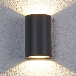 LUCANDE Halbrunde LED-Außenwandleuchte Jale