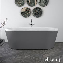 Tellkamp Easy Freistehende Oval-Badewanne, 0100-276-0B-A/CRWMCM,