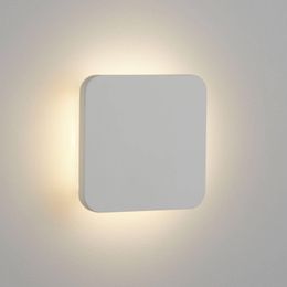 Searchlight LED-Wandleuchte Gypsum 15x15cm aus weißem Gips
