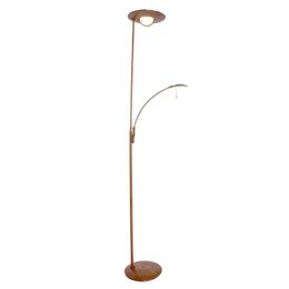 Steinhauer Bronzefarbene LED-Stehlampe Zenith, Dimmer