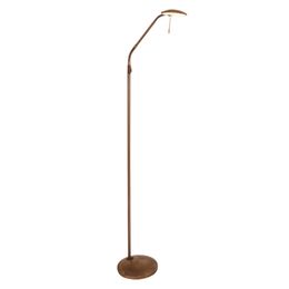 Steinhauer Bronze-Finish - LED-Stehlampe Zenith mit Dimmer