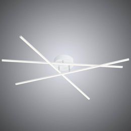 Trio Lighting Weiße LED-Deckenlampe Tiriac, Switchdim-Funktion