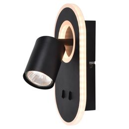 Brilliant LED-Wandleuchte Kimon, schwarz