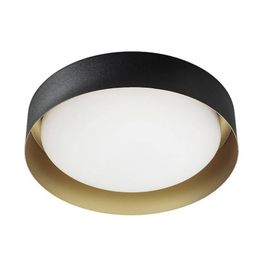 LINEA LIGHT LED-Deckenleuchte Crew 2, Ø 33 cm, schwarz/gold