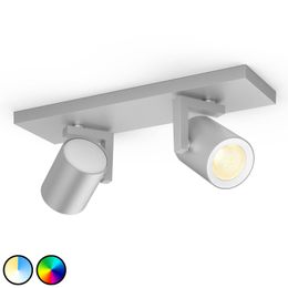 PHILIPS Hue Argenta LED-Spot zweiflammig aluminium