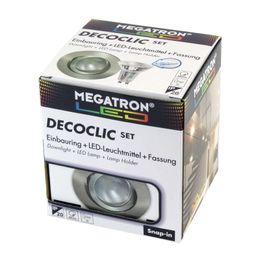 MEGATRON LED-Einbauspot Decoclic Set GU10 4,5 W, eisen