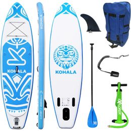 KOHALA Inflatable SUP-Board Kohala, (6 tlg), blau|weiß