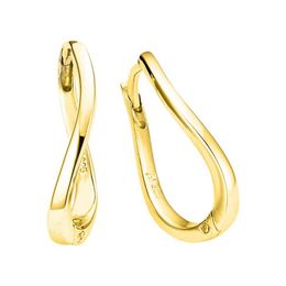 Bruno Banani Paar Creolen Schmuck Geschenk Silber 925 Ohrschmuck Ohrringe Silber Gold, gelb|goldfarben