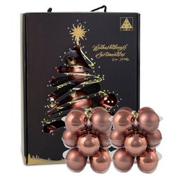 RIFFELMACHER & WEINBERGER Weihnachtsbaumkugel Glas Christbaumkugeln im Koffer (24 Stück) Ø 6 cm