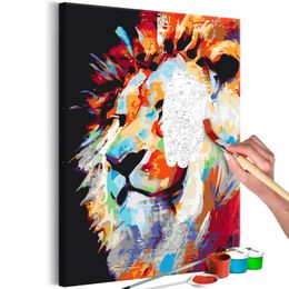 Artgeist Malen nach Zahlen Portrait of a Colourful Lion