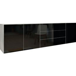 borchardt Möbel borchardt Möbel Lowboard Vaasa, Breite 190 cm, nur hängend, schwarz|weiß